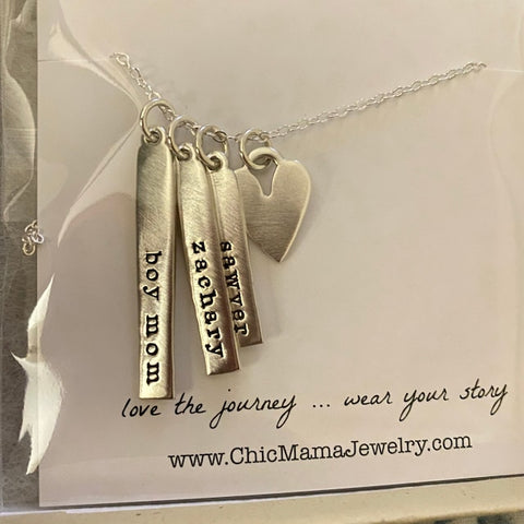 Custom Personalized Jewelry For Her, Handstamped Mothers Jewelry – Chic ...