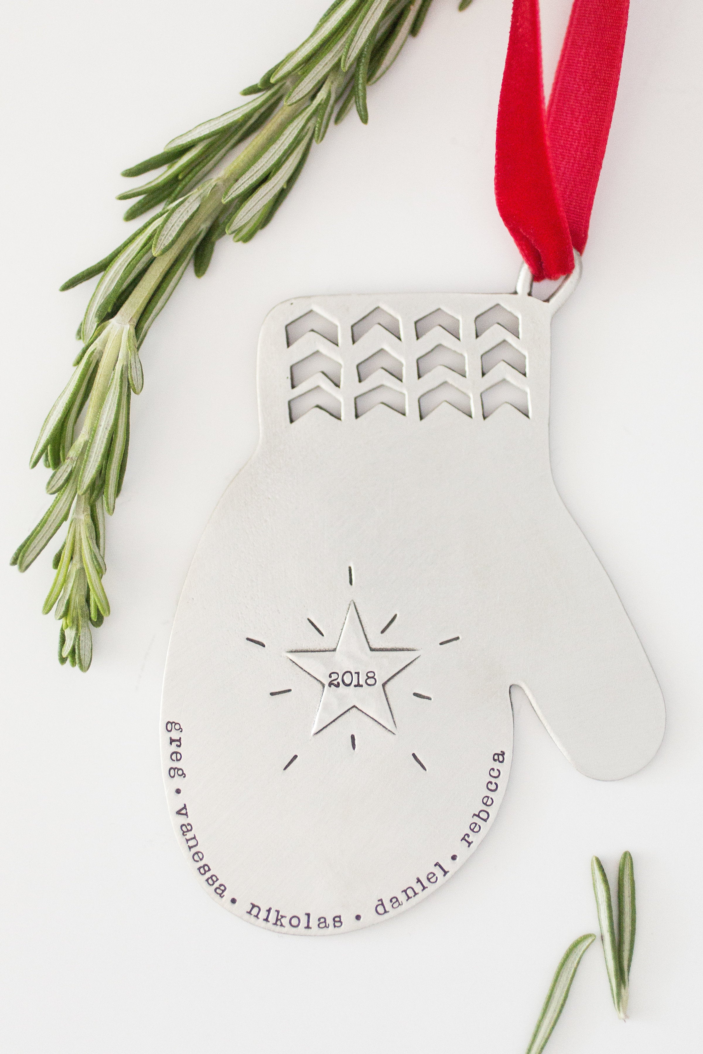 cozy mitten ornament